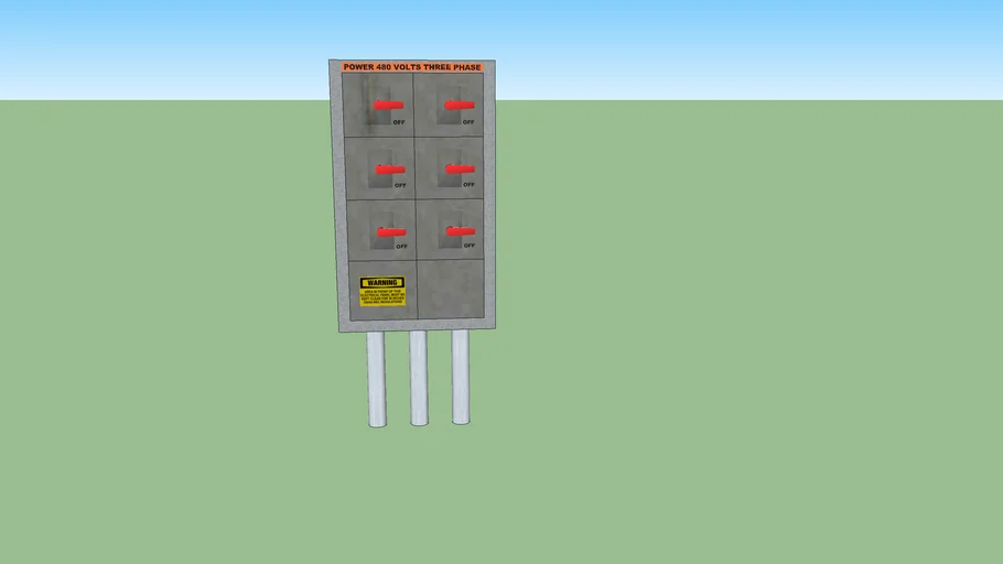 480 Volt Three Phase Elctrical Panel | 3D Warehouse