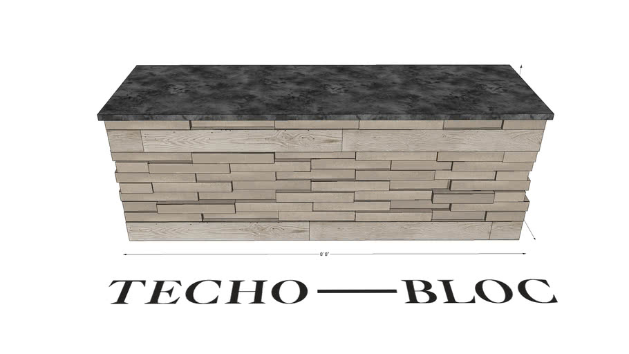 Techo-Bloc - Grill Island - Borealis & Graphix | 3D Warehouse