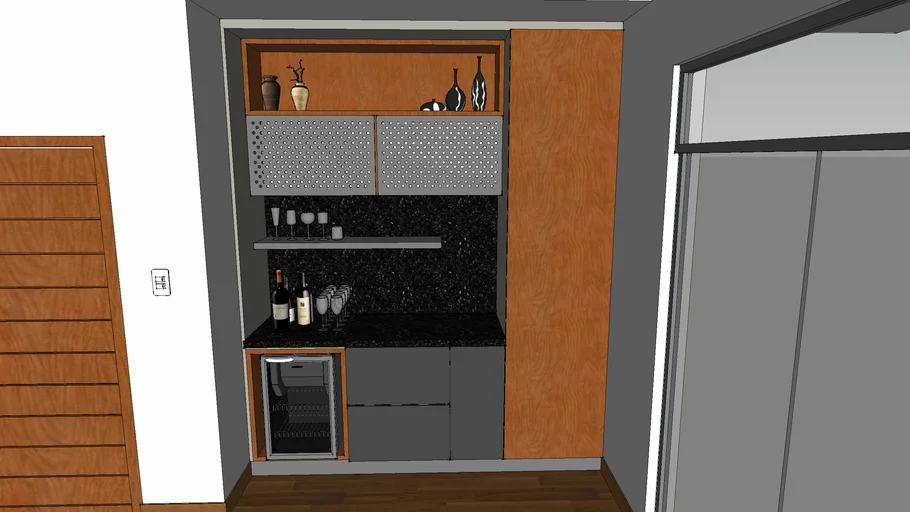 Mueble Bar Exterior Amish Patio Isla Clásica De 62" Y Barra De