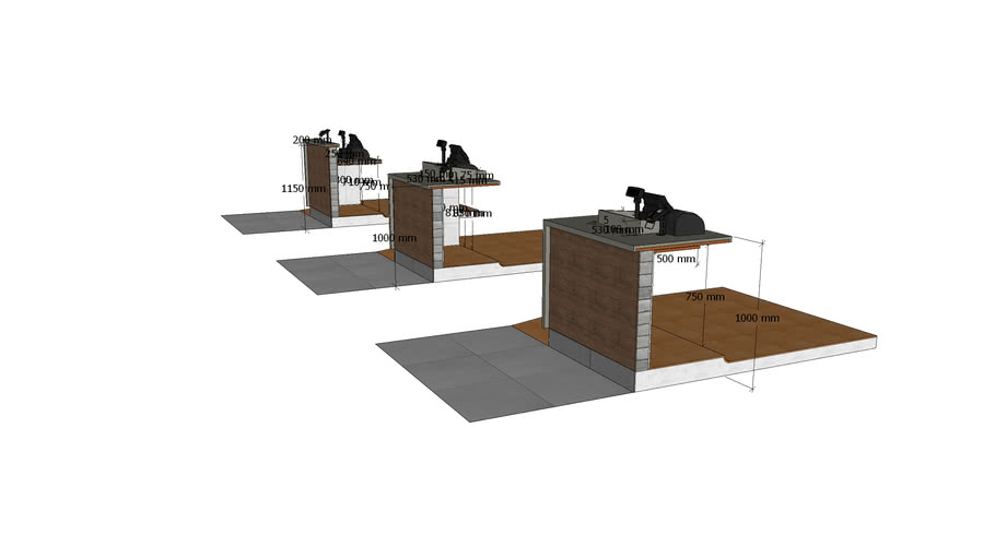 Cashier Counter | 3D Warehouse