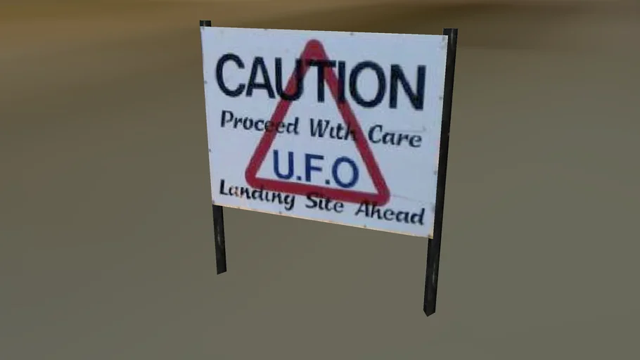UFO Landing Site Sign - Wycliffe Well | 3D Warehouse