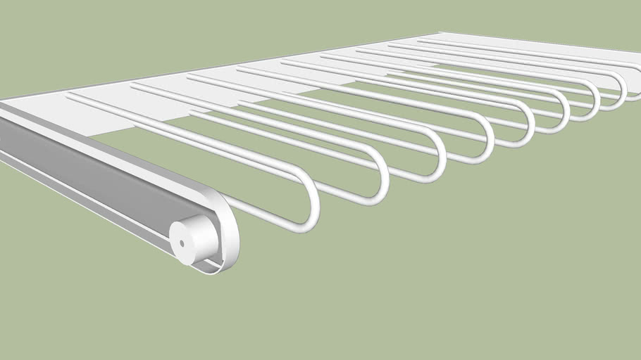 KOMPLEMENT pull-out trousers hanger 68x34.4x5 cm in white | 3D Warehouse