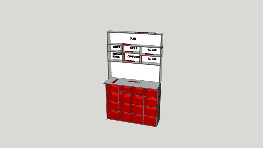 Room electronics work bench with measurements | 3D Warehouse