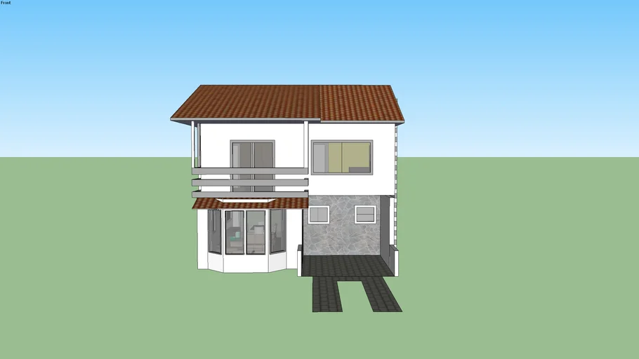 Sobrado pequeno imobiliado | 3D Warehouse