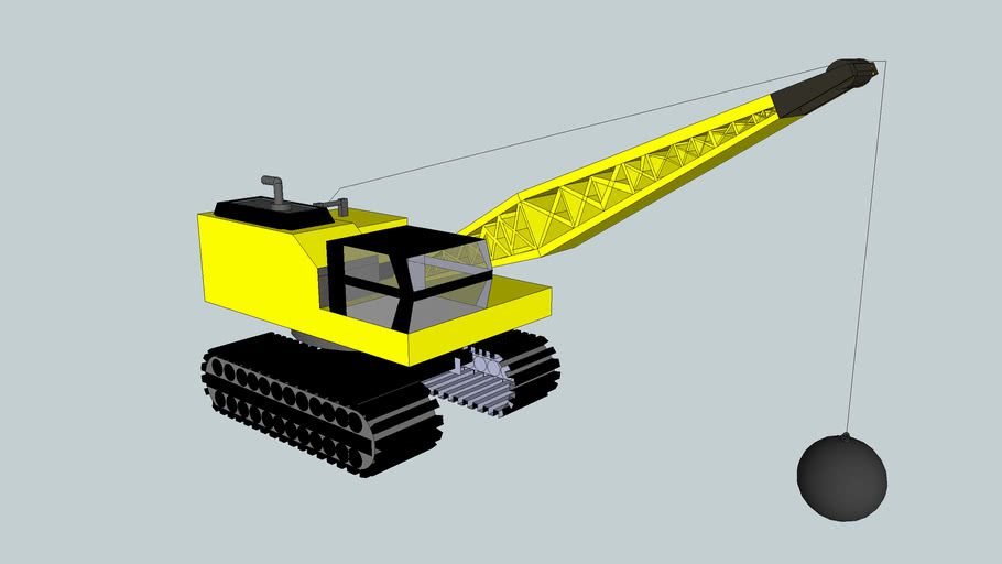 Crane With Wrecking Ball | 3D Warehouse
