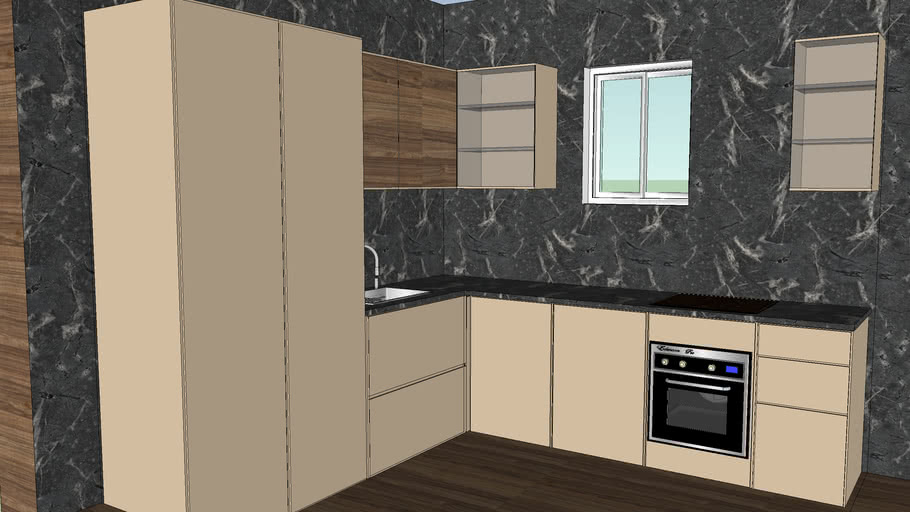 Simple Marble Kitchen | 3D Warehouse