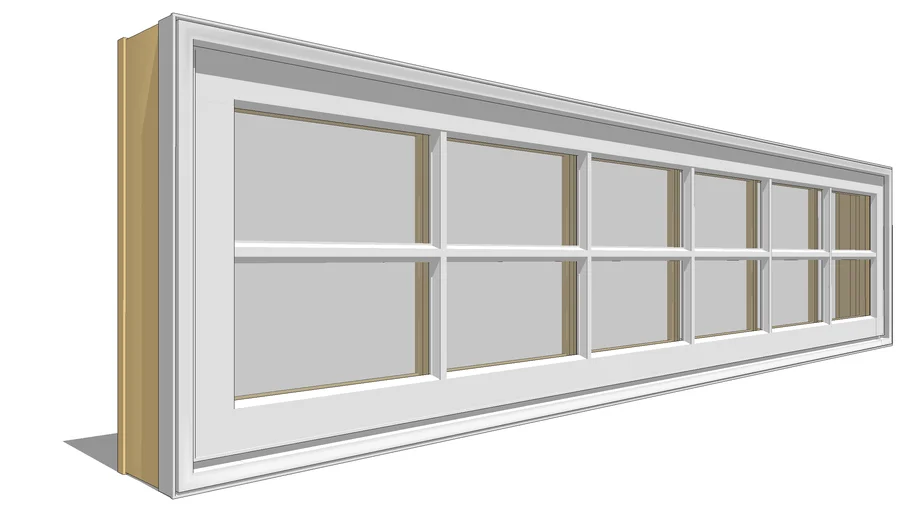 Architect Series Traditional: 2-Panel Sliding Door - Transom | 3D Warehouse