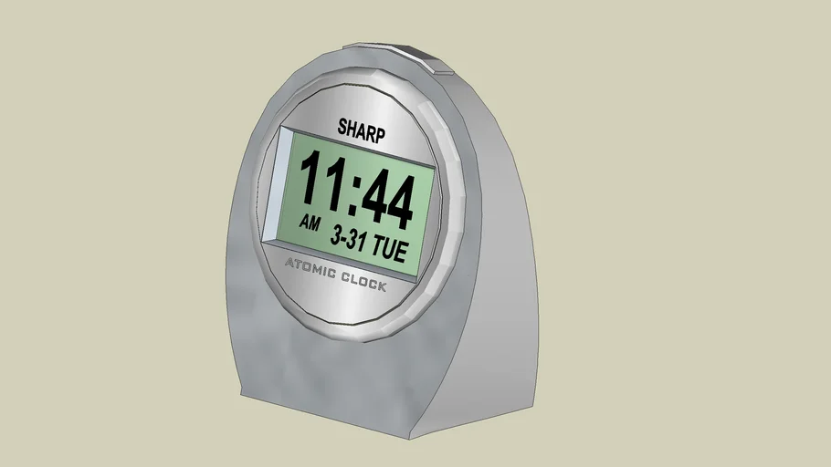 Digital Desk Clock | 3D Warehouse