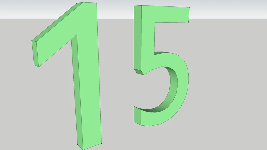 Number 15 | 3D Warehouse