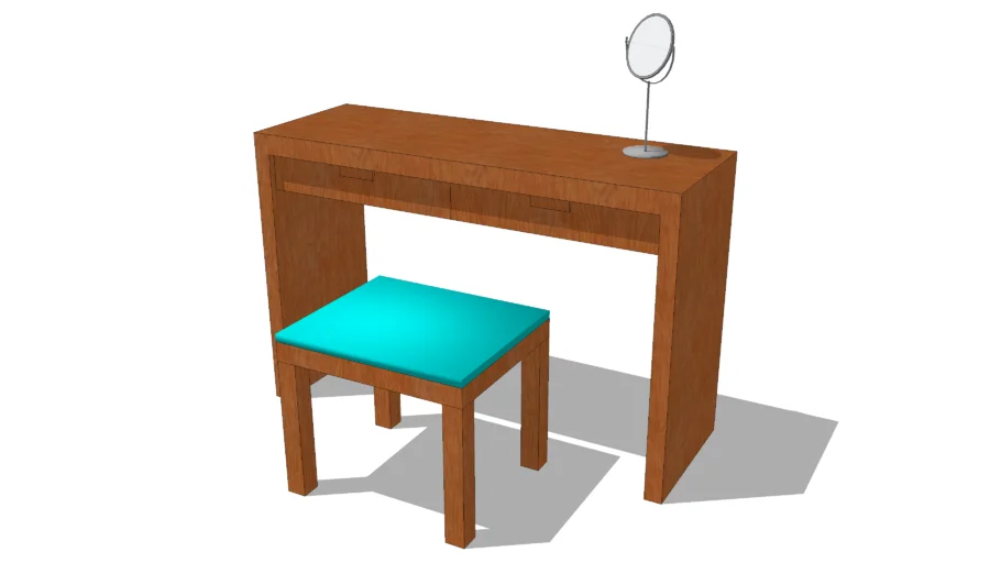 Dressing table with cushion stool | 3D Warehouse