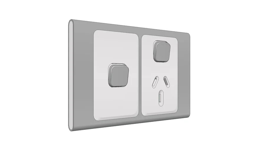 S3015XC-SV, Clipsal Iconic Styl - Skin Socket Switch Horizontal Single ...