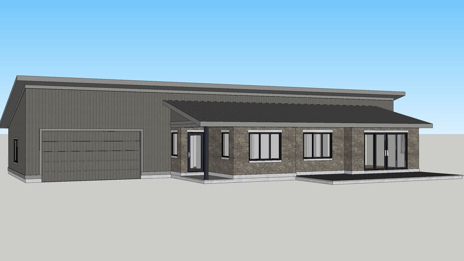 Industrial contemporary ranch house | 3D Warehouse