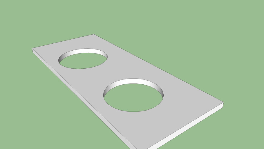 2 hole plate | 3D Warehouse
