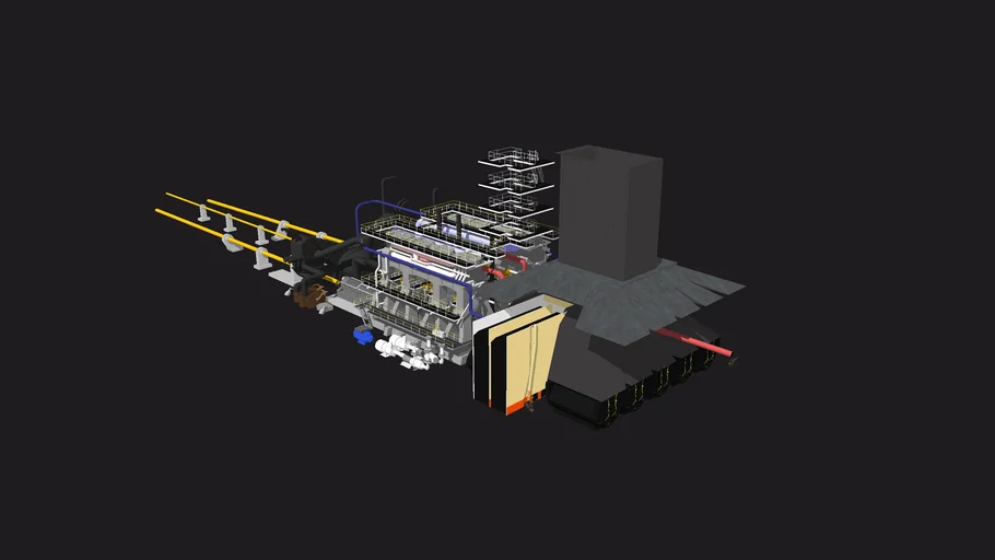 ww1-battleship steam engine room-02 | 3D Warehouse