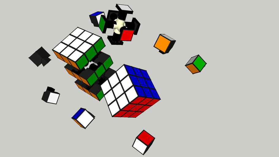Full Rubik's cube 3x3x3 | 3D Warehouse