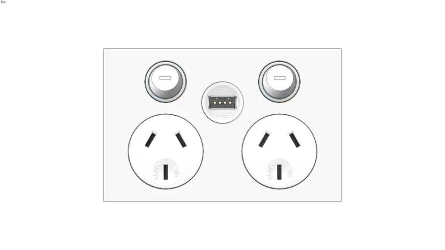 Z4025USBC Saturn Zen DGPO with Single USB Charger, Zen White | 3D Warehouse