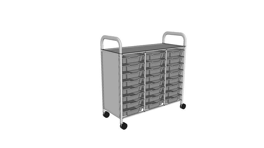 Gratnells Callero treble column trolley | 3D Warehouse