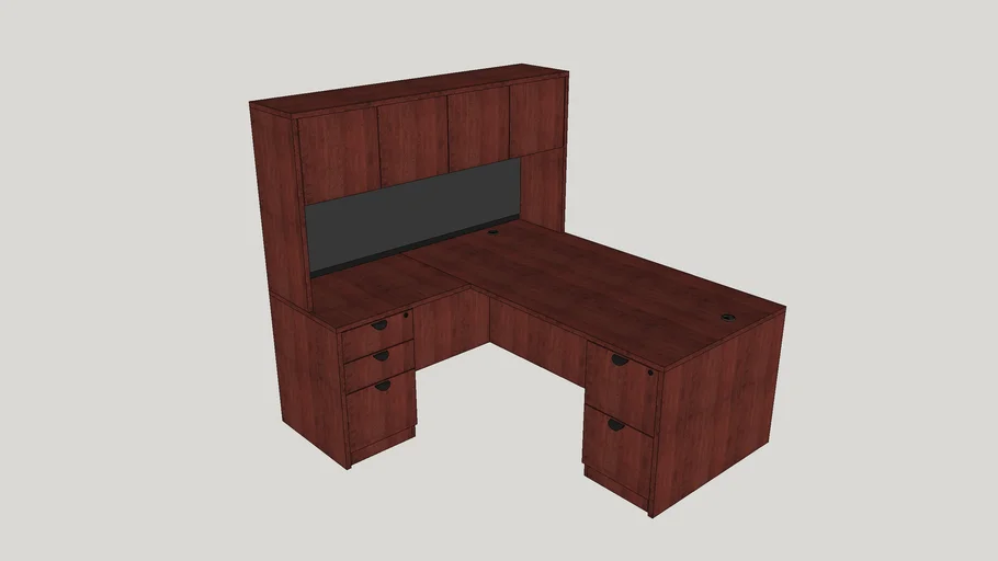 L-Shaped office desk | 3D Warehouse