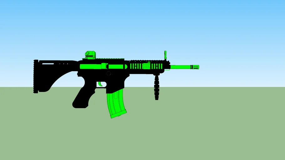 auto black & green gun | 3D Warehouse