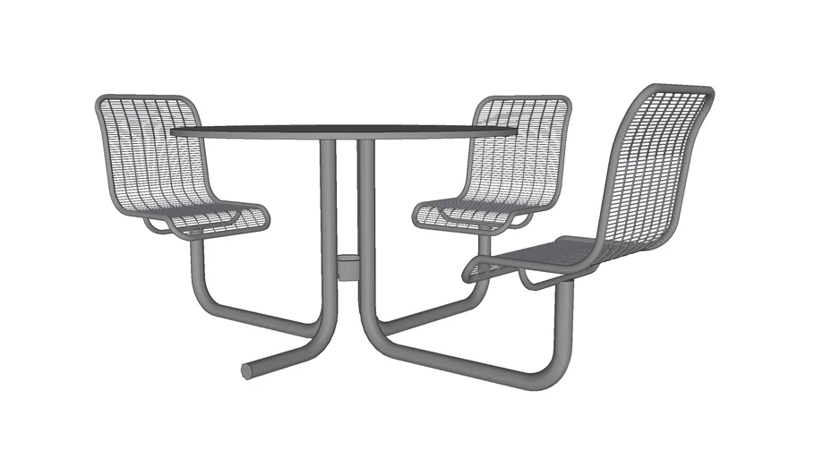 Carousel 3 Seat Table | 3D Warehouse