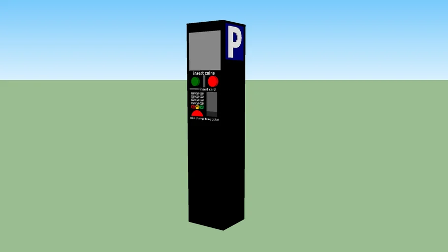 pay and display meter | 3D Warehouse