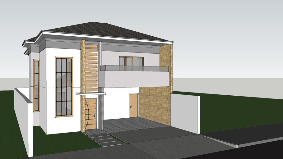 Sobrado - 3 quartos, Varanda Gourmet | 3D Warehouse