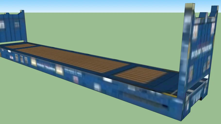 OCEAN TRADER Flat Rack Container 40' | 3D Warehouse
