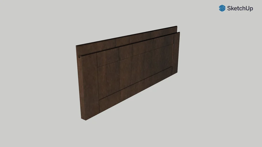 small shaker drawer front with finger pull | 3D Warehouse
