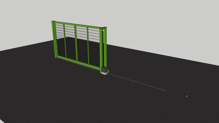 Sliding gate closed | 3D Warehouse