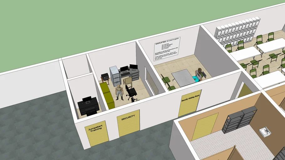 K-Mart security rooms (with restrooms and breakroom) | 3D Warehouse