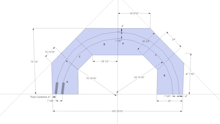 G Scale model RR module large curve | 3D Warehouse