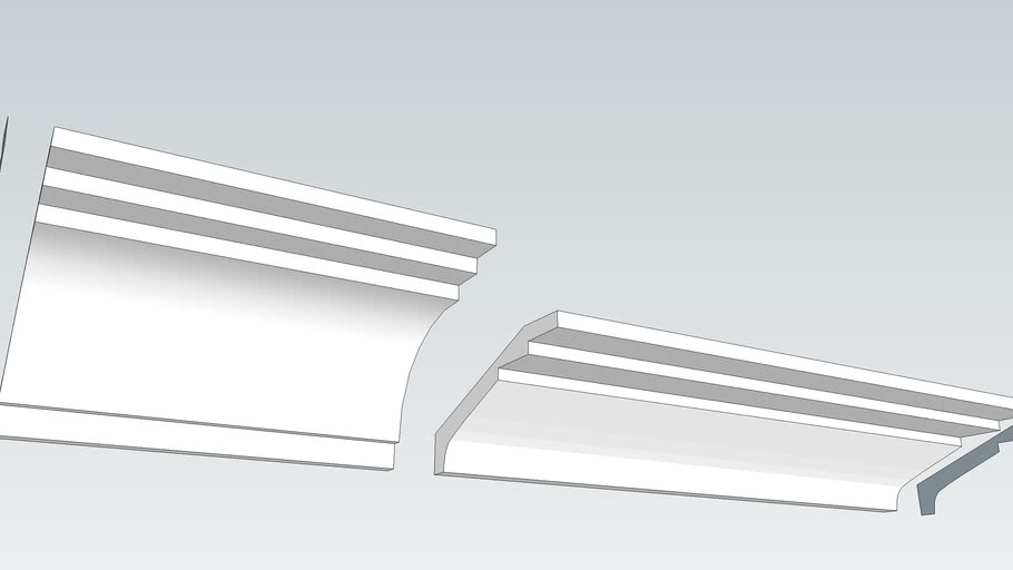 Cornice Art Deco style simple with profile | 3D Warehouse
