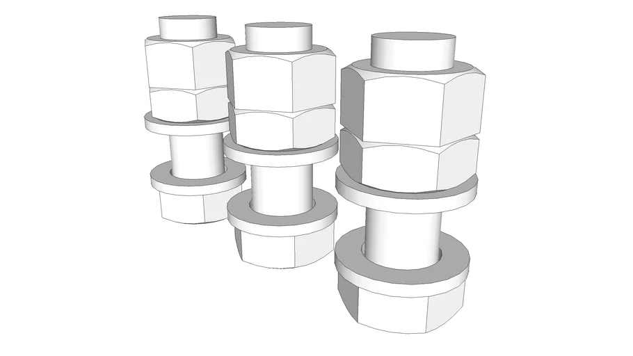 Bolt&nut M33 | 3D Warehouse