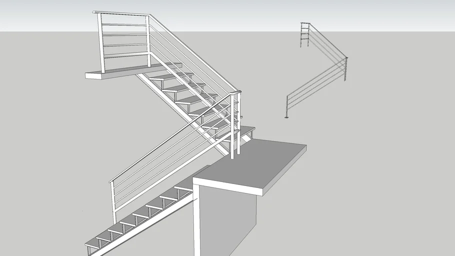Dogleg Stair V01 | 3D Warehouse