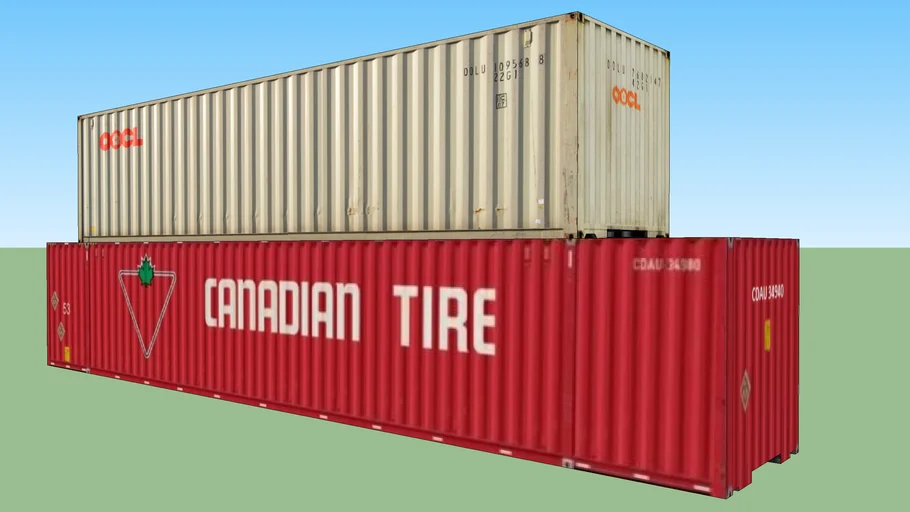 Container Double Stack | 3D Warehouse