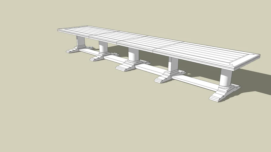 Large extending dining table | 3D Warehouse