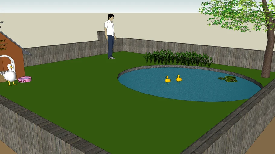 duck house with pond | 3D Warehouse