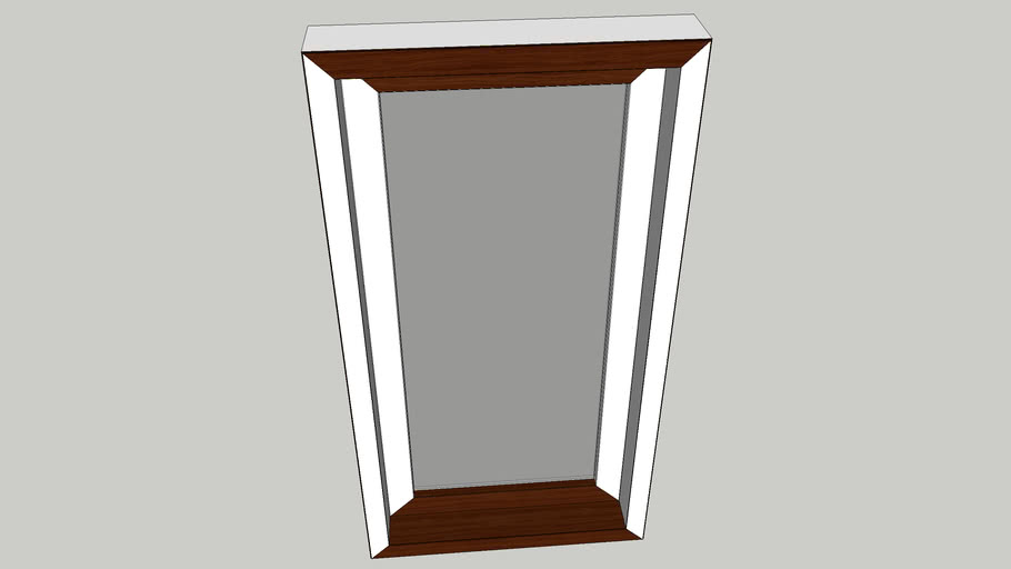 Wood Window 840x1600 Main Frame 60x150 | 3D Warehouse