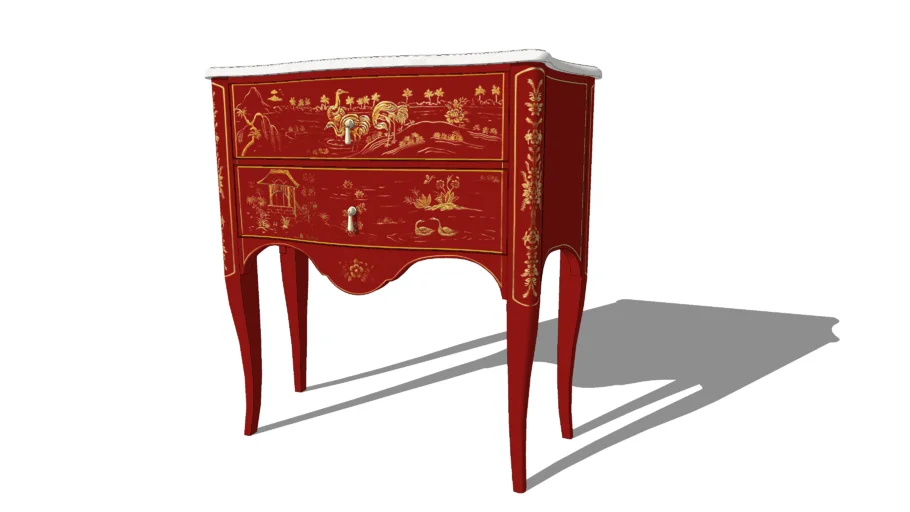 Jansen Red Commode | 3D Warehouse
