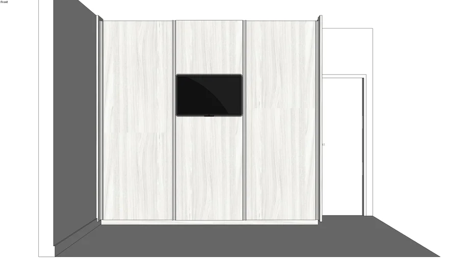 Guarda-Roupa com TV na porta | 3D Warehouse