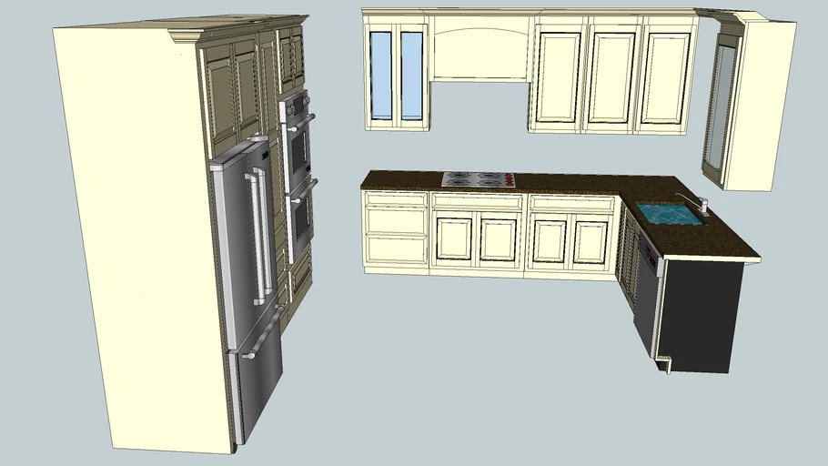 full kitchen with appli | 3D Warehouse