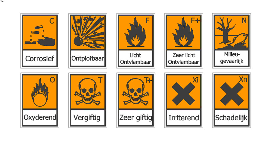 Gevaarlijke stoffen pictogrammen | 3D Warehouse