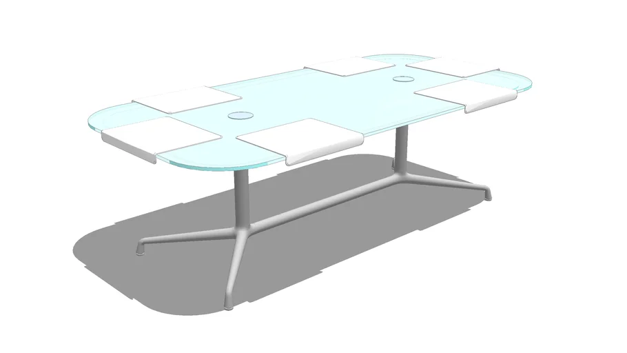 Coalesse, SW_1, Low Conference Table, Rectangle, Glass, with Tables, 84 ...