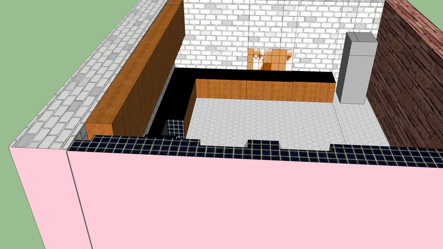 u shape slap kitchen | 3D Warehouse