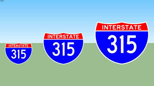 Interstate 315 Sign | 3D Warehouse