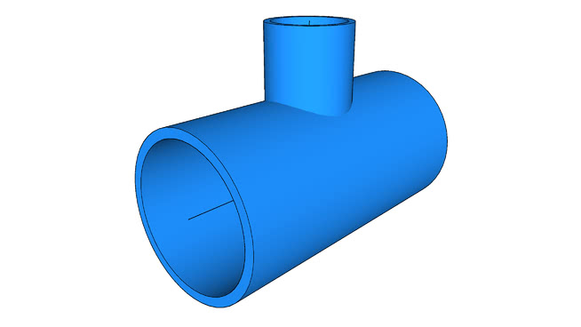 PVC REDUCING TEE 4'X2'X4' | 3D Warehouse