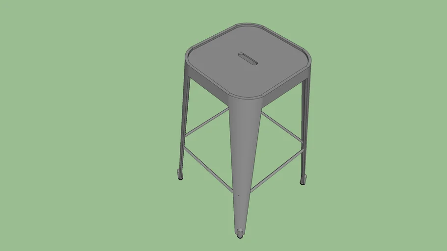 55. banqueta tolix gris | 3D Warehouse