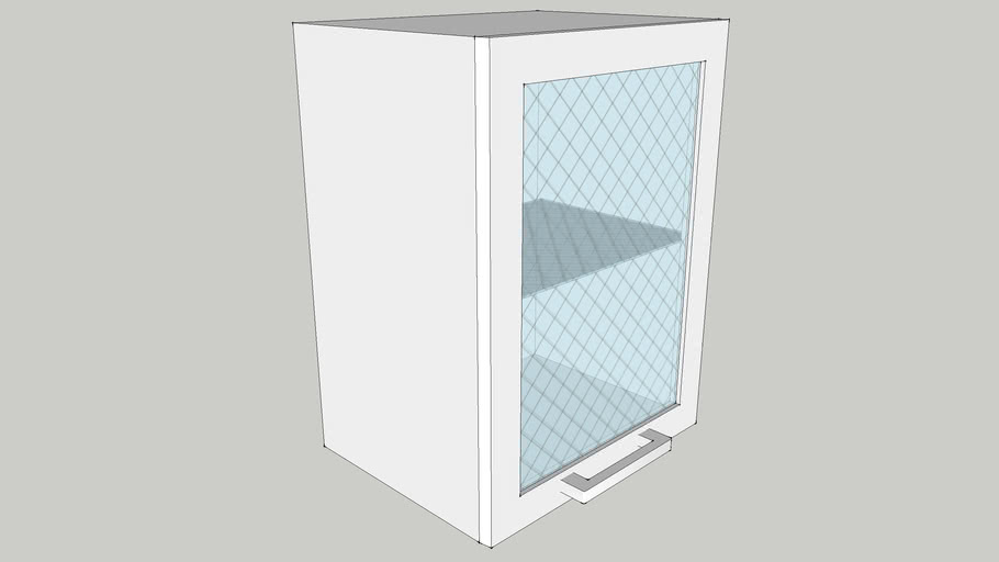 450 Wall Cabinet with One Glass Shutter Left Hinge 450X330X600 UID ...