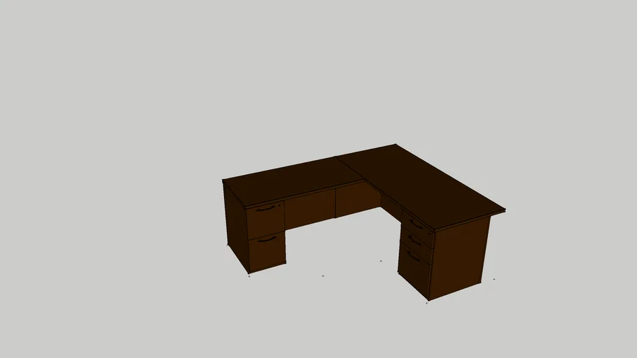 L-Shape Desk | 3D Warehouse