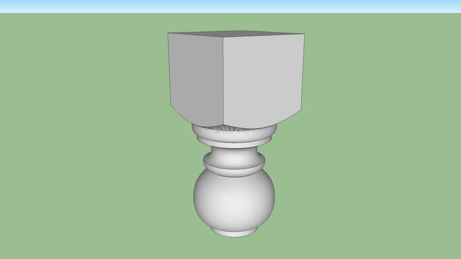 tablelegs.com Medium Farmhouse Bun Foot Part# 303BFS | 3D Warehouse